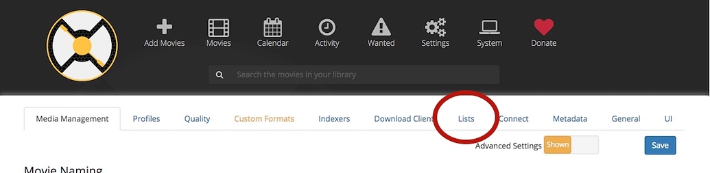 Adding IMDB Watchlist to Radarr - Guides - Reeltalk Forums